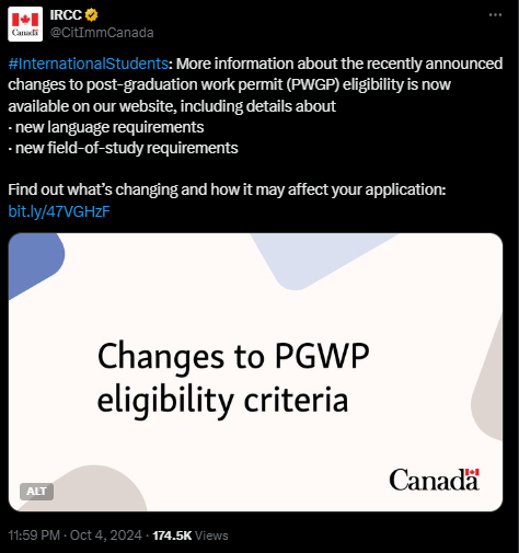 Canada Announces Changes to PGWP Criteria